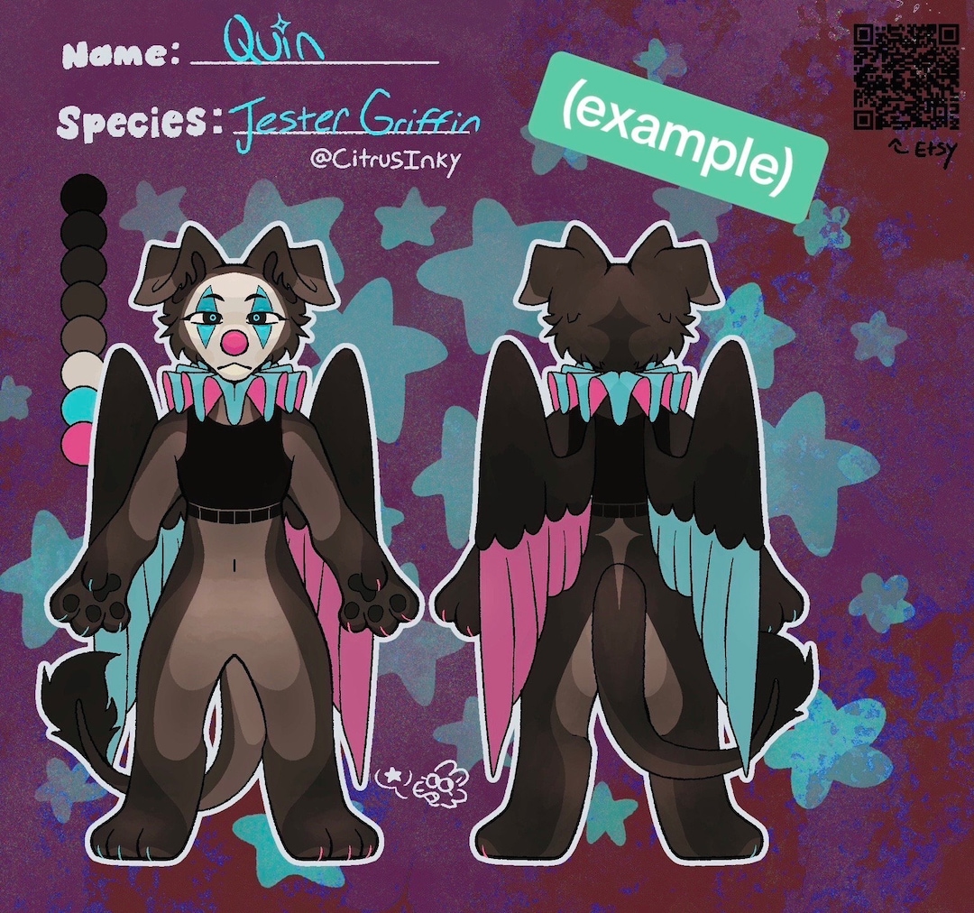 Fursona Reference Sheet Base Pack - Etsy