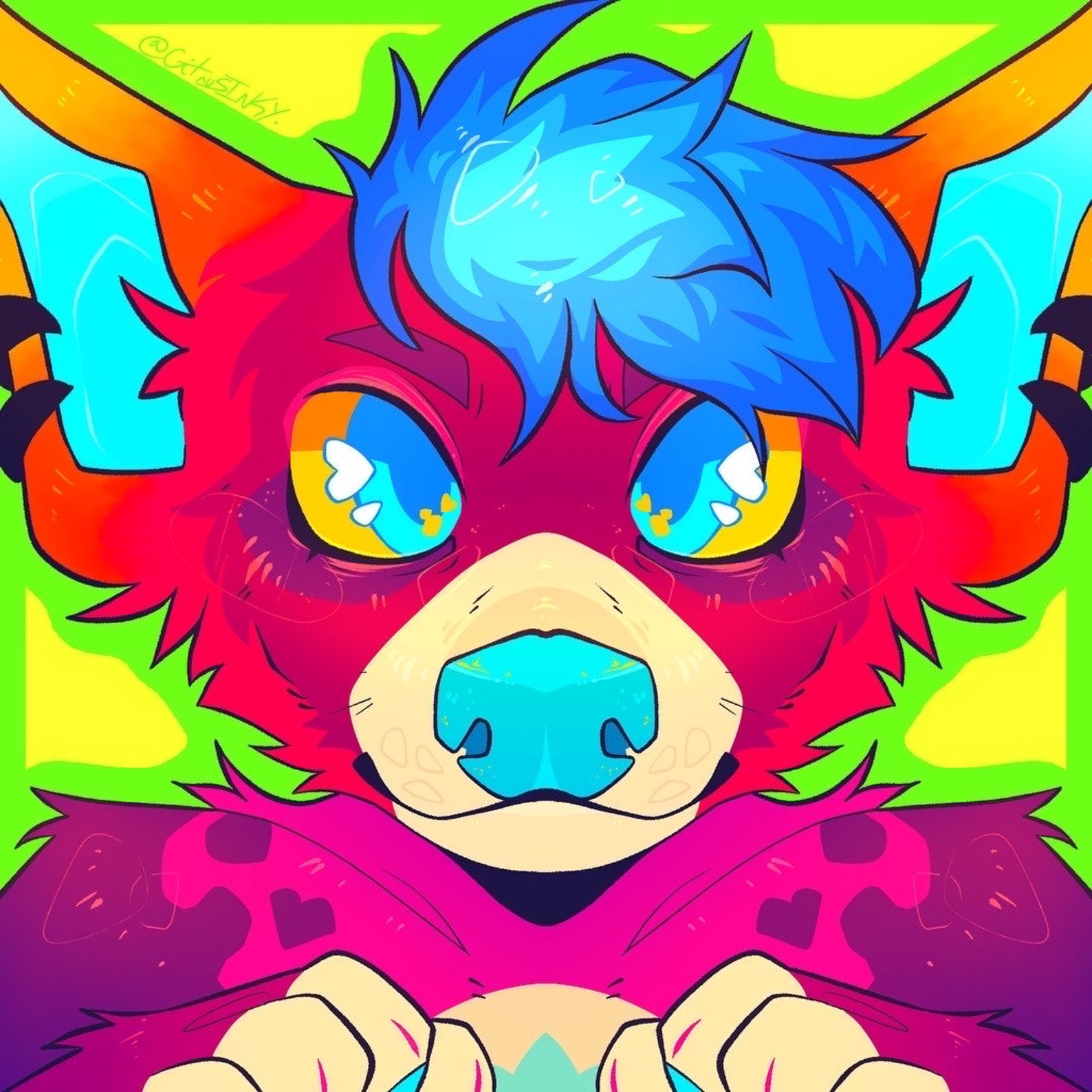 Digital Icon Character / Fursona Commission Profile Picture Badge - Etsy
