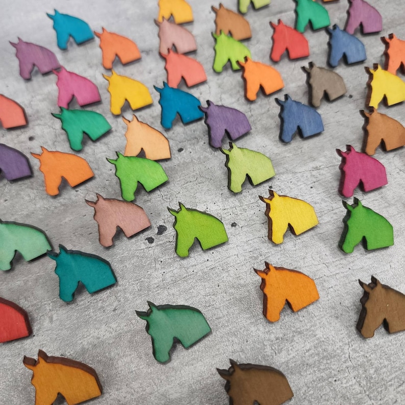Fun-tacks Thumbtacks Colorful Horses Decorative Thumb Tacks - Etsy