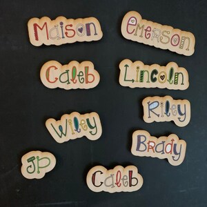 Personalized Name Magnets, Painted in Your Choice of Colors, Kids Name ...