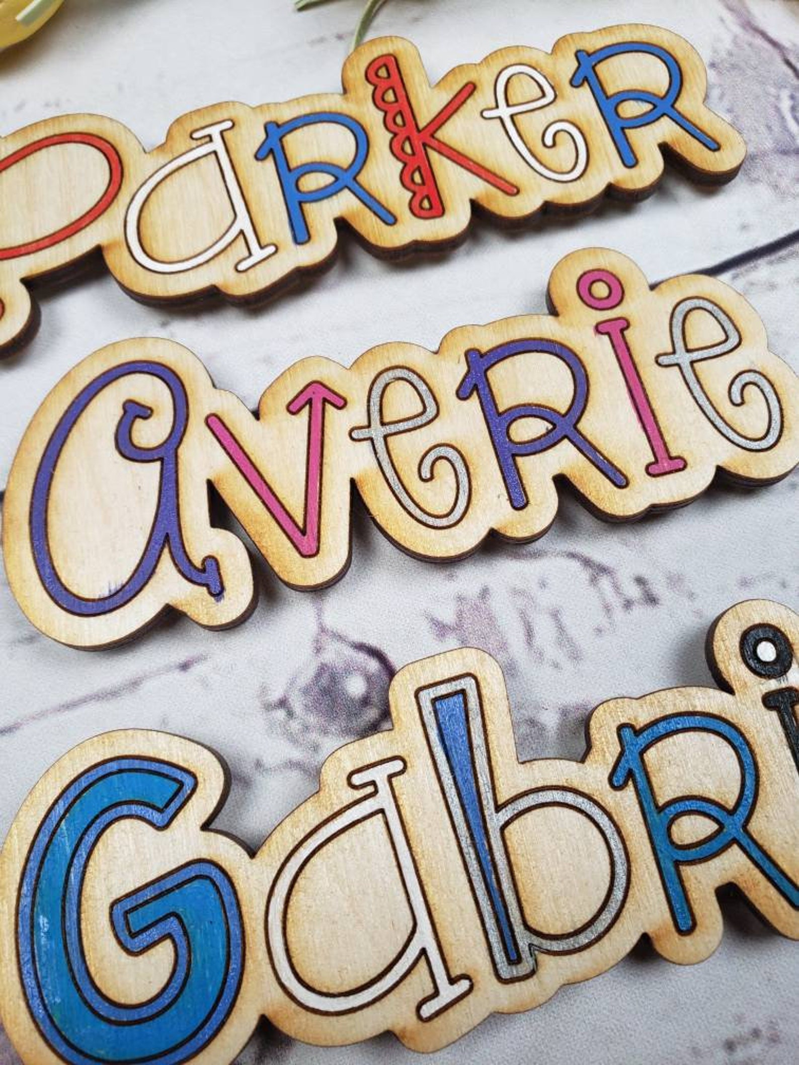 Personalized Name Magnets Painted in Your Choice of Colors - Etsy