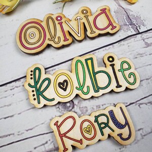 Personalized Name Magnets, Painted in Your Choice of Colors, Kids Name ...