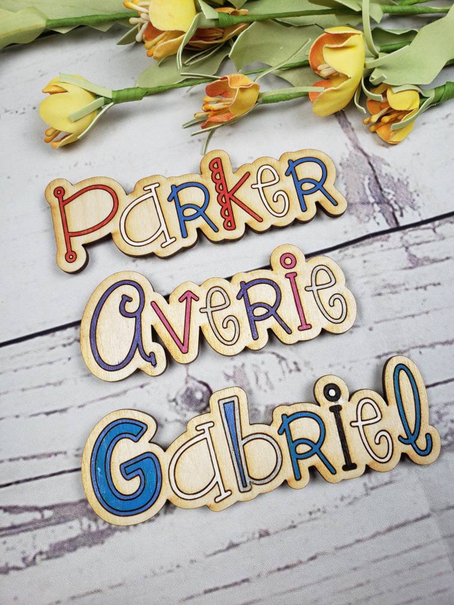 Personalized Name Magnets Painted in Your Choice of Colors - Etsy