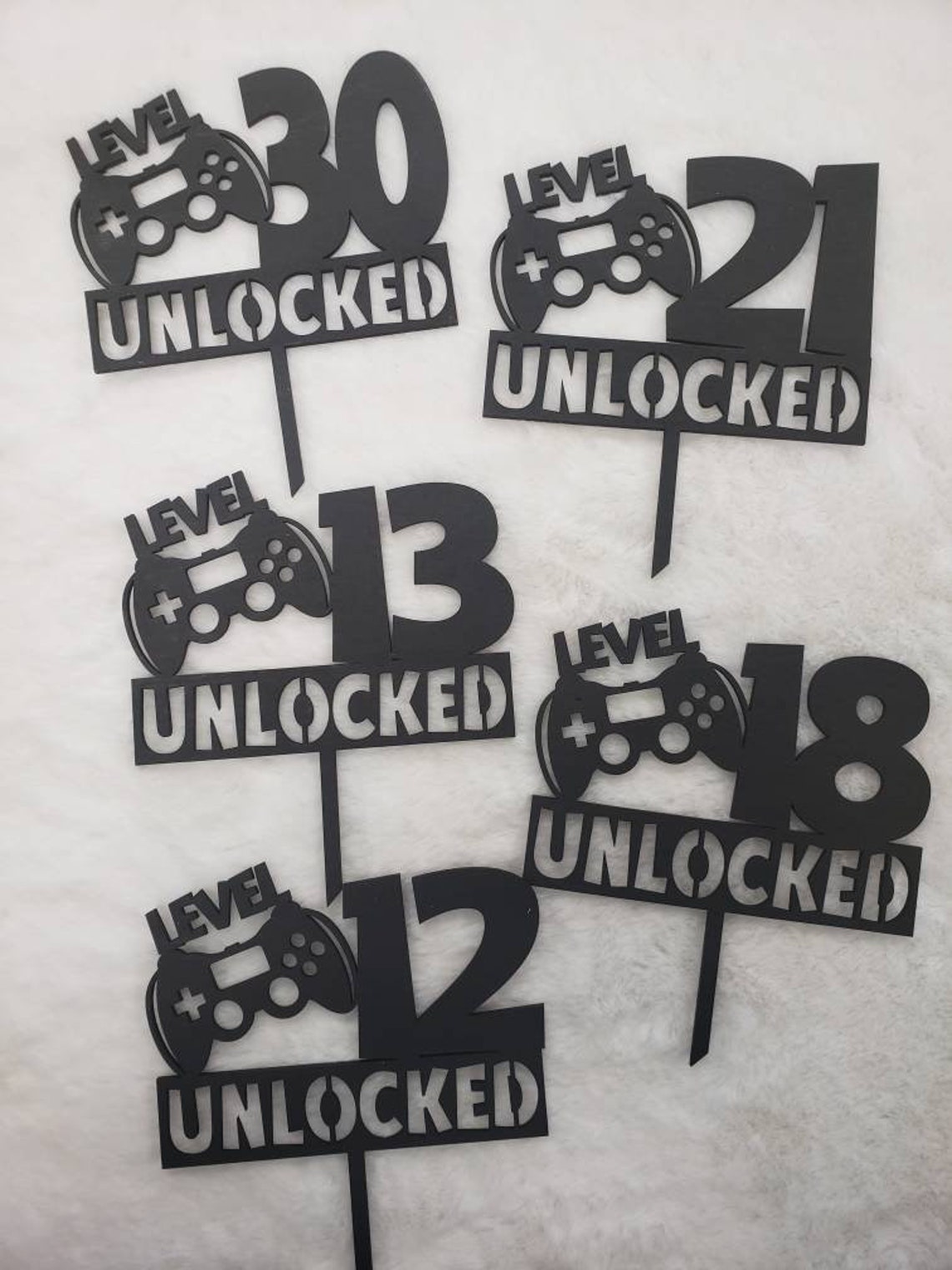 Gamers 13th Birthday Cake Topper Geek Birthday Party Level - Etsy