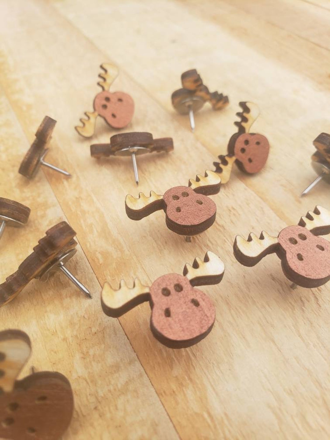 Fun-tacks Thumbtacks, Moose Wilderness, Decorative Thumb Tacks, Home ...