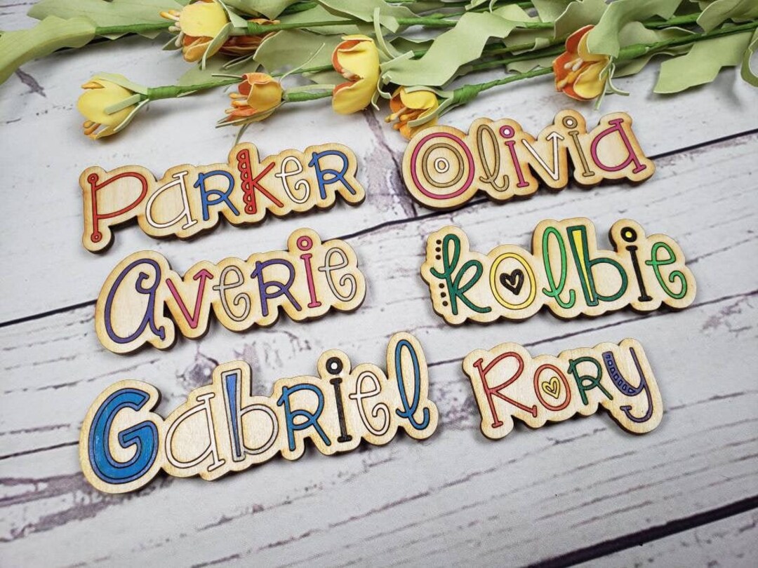 Personalized Name Magnets, Painted in Your Choice of Colors, Kids Name ...