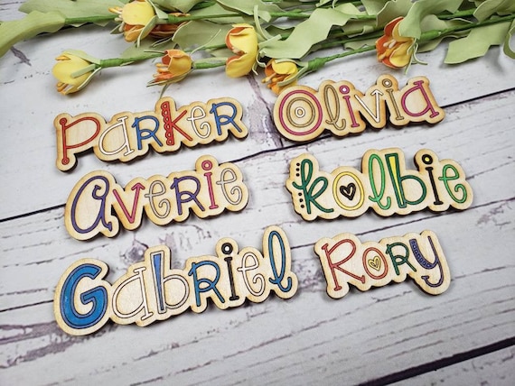 Personalized Name Magnets Painted in Your Choice of Colors - Etsy
