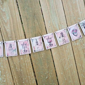 Wooden Halloween Banner, Spooky Decor, Shabby Chic Skelton Banner ...