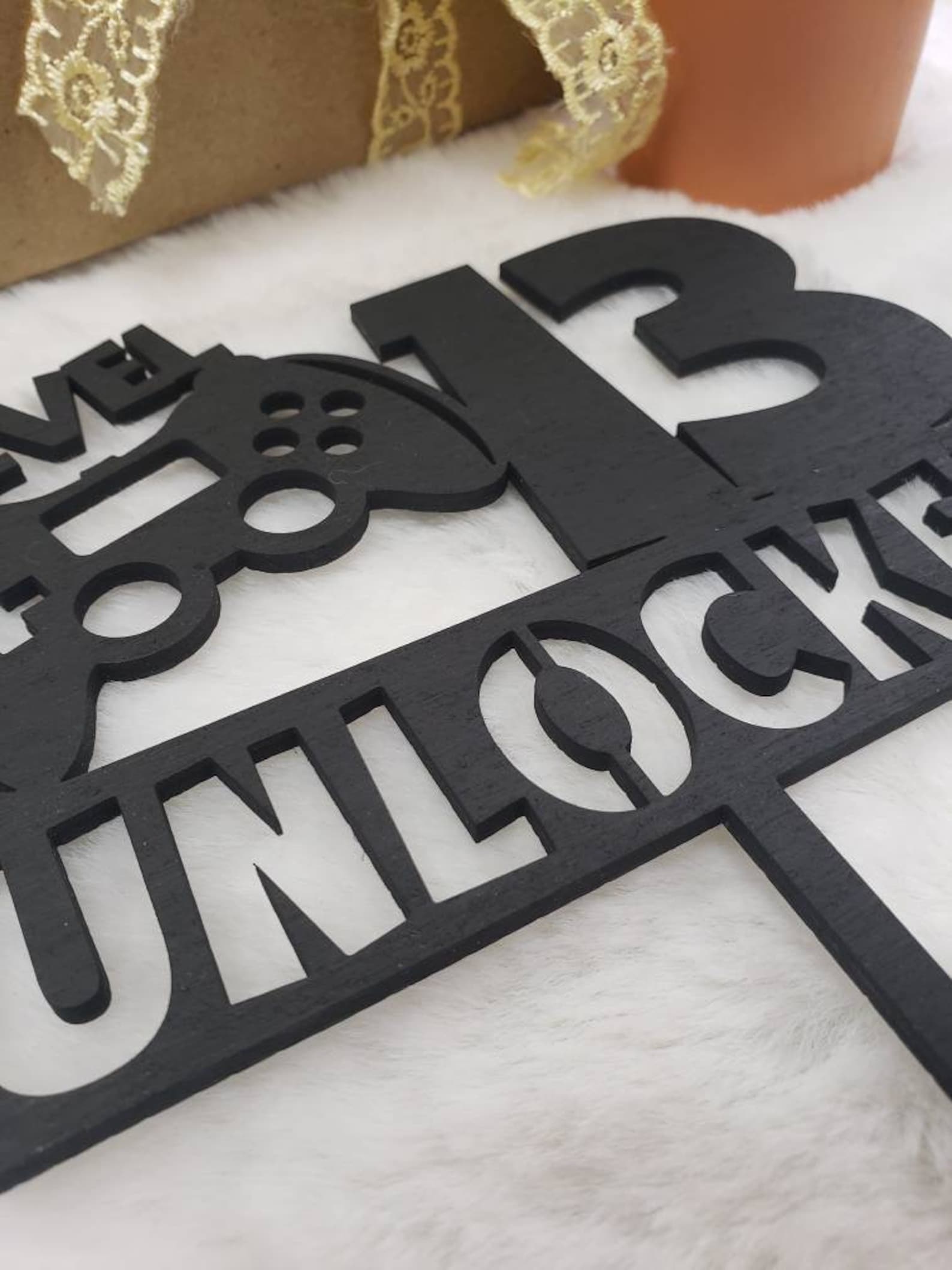 Gamers 13th Birthday Cake Topper Geek Birthday Party Level - Etsy