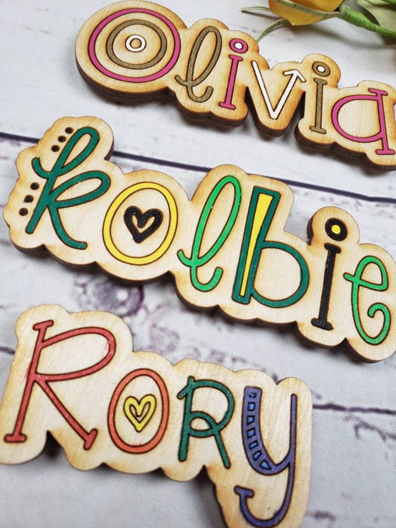 Personalized Name Magnets Painted in Your Choice of Colors - Etsy