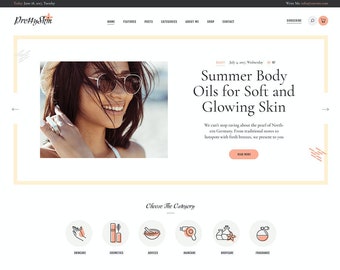 Beauty Blog Theme - Etsy