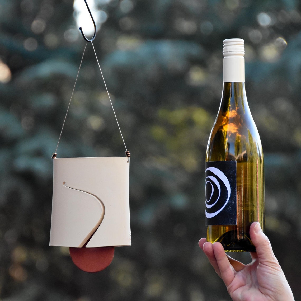 Handmade Ceramic Wind Chime Modern Garden Art Mid-century Decor Gift ...