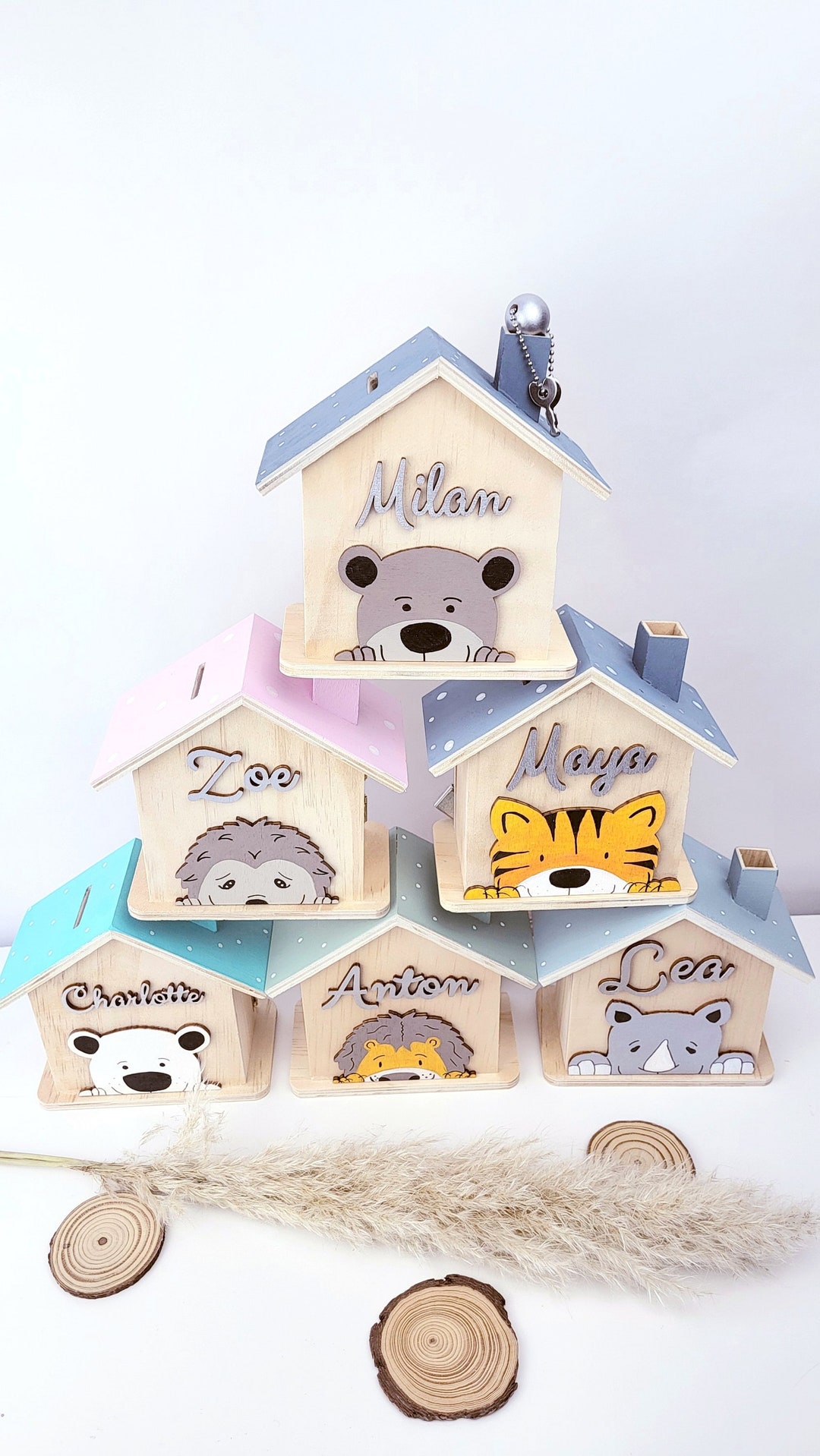 Personalisierte Spardose zur Auswahl/ Spardose Bär/ Spardose Kind ...