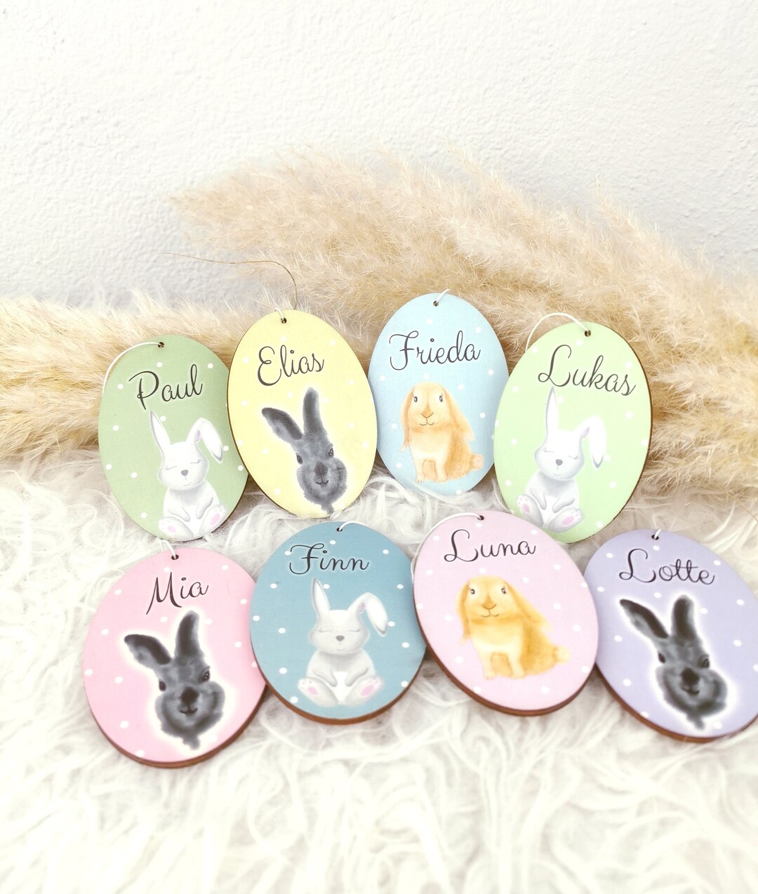 Personalized Easter Egg as a Wooden Easter Pendant for Children With a ...