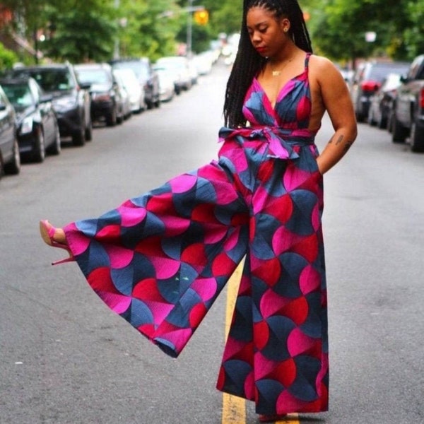 African Print Jumpsuit - Etsy