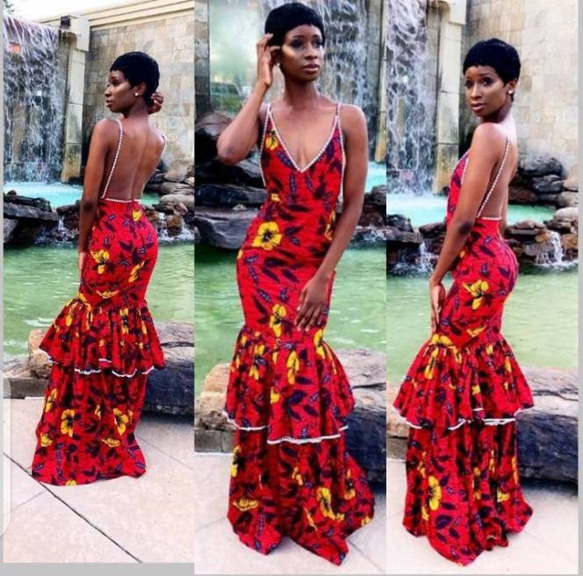 African Print Maxi Dressafrican Clothing for Women Ankara - Etsy