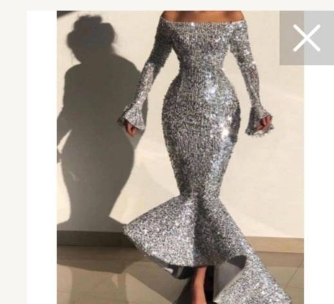 Mermaid Sliver Dress,wedding Reception Dress,birthday Dress,african ...