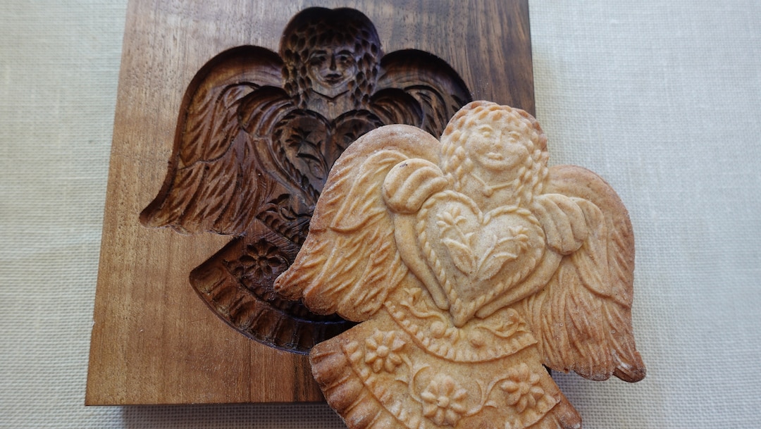 Hand Carved Angel Gingerbread Mold, Honey Cake Spekulatius - Etsy