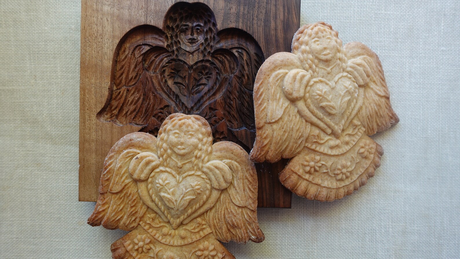 Hand Carved Angel Gingerbread Mold, Honey Cake Spekulatius - Etsy