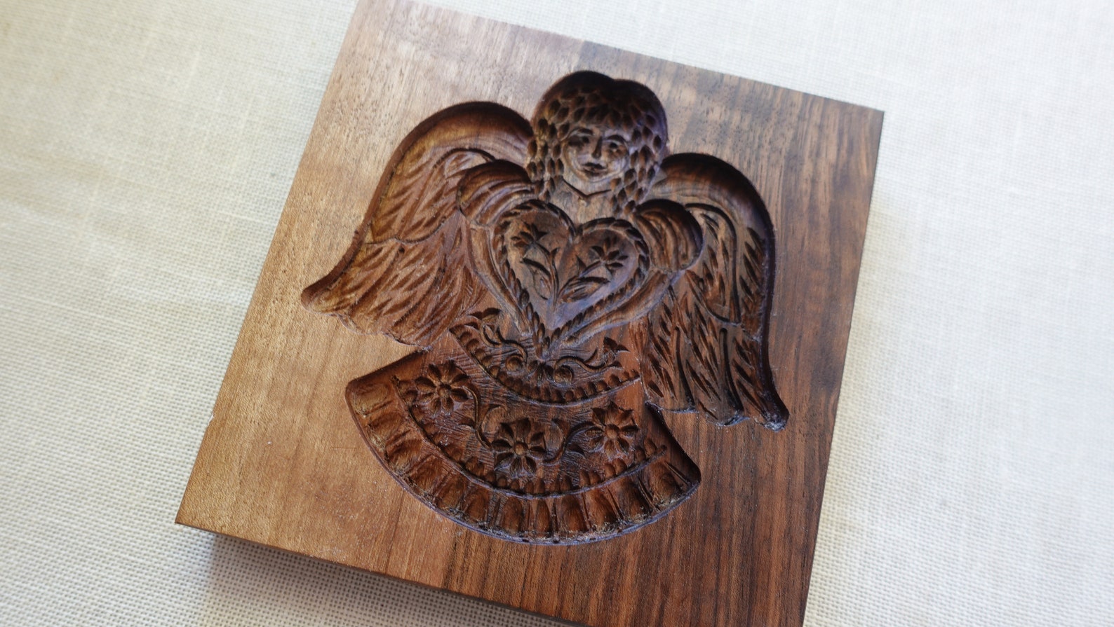 Hand Carved Angel Gingerbread Mold, Honey Cake Spekulatius - Etsy