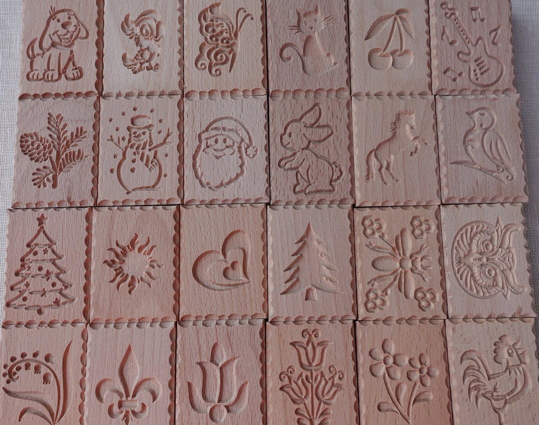 20 Pcs Cookie Stamps (choose 20 From 45 Varieties), Biscuit, Springerle ...