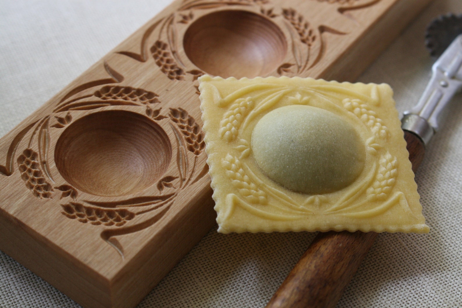 Wheatear Ravioli Board, Fresh Pasta Cookie Mold, - Etsy