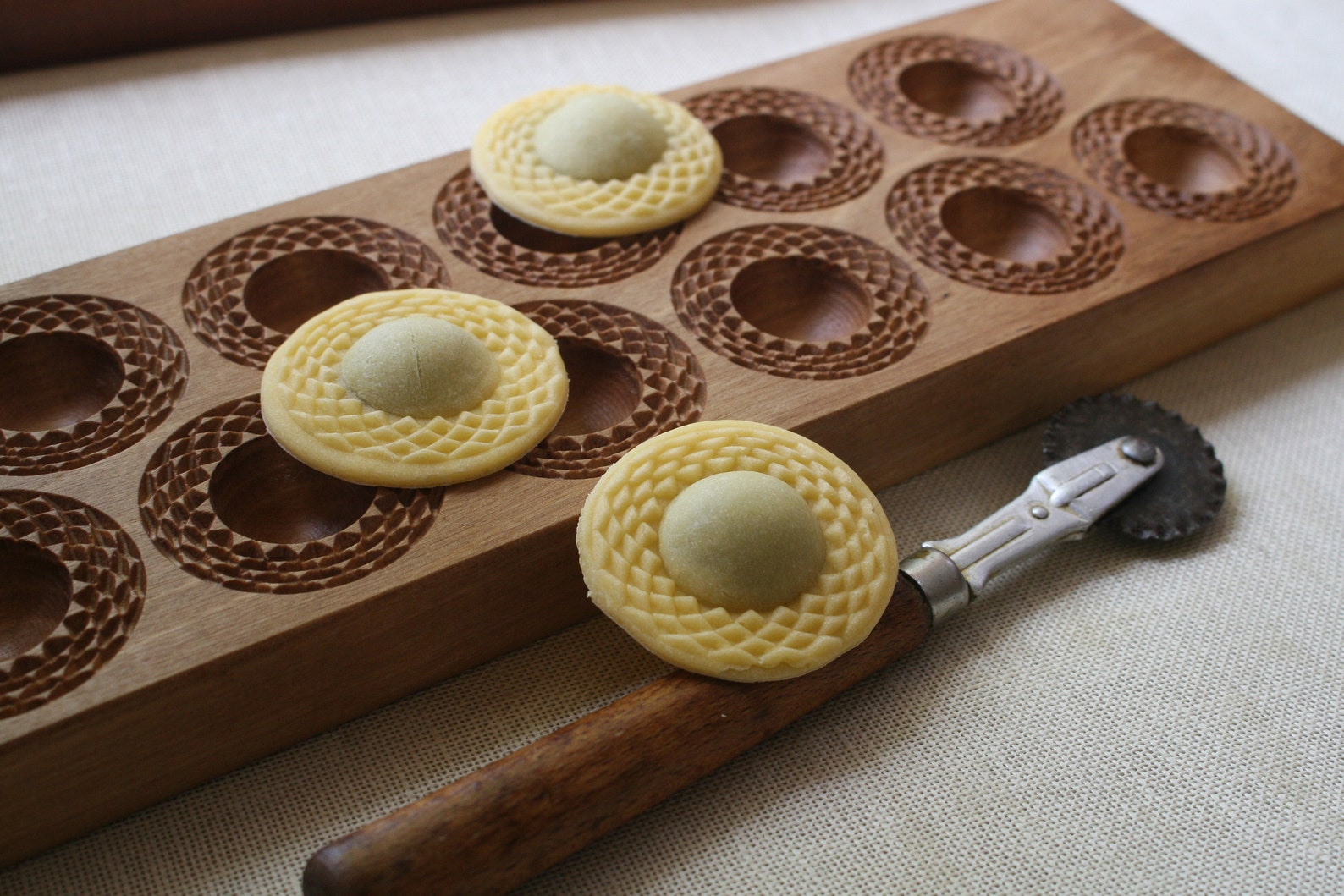 Ravioli Board, Wooden Pasta, Cookie Mold, Braid Pattern, No Customs ...