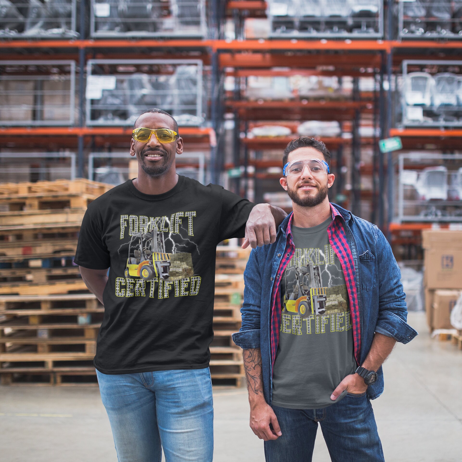 Retro Style Funny Forklift Operator Forklift Certified Unisex T-shirt ...