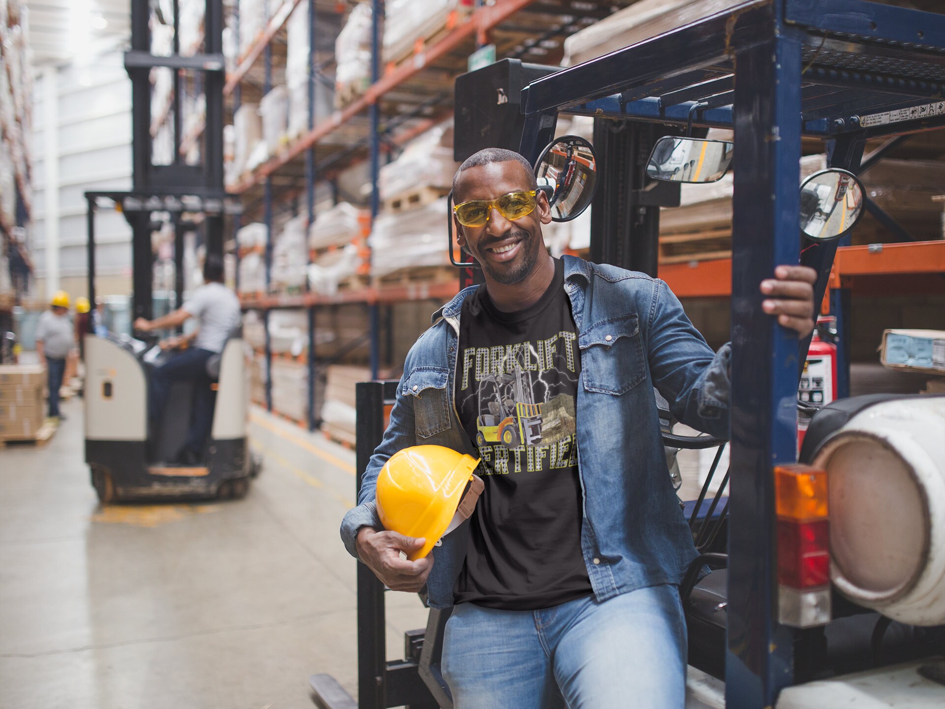 Retro Style Funny Forklift Operator Forklift Certified Unisex T-shirt ...