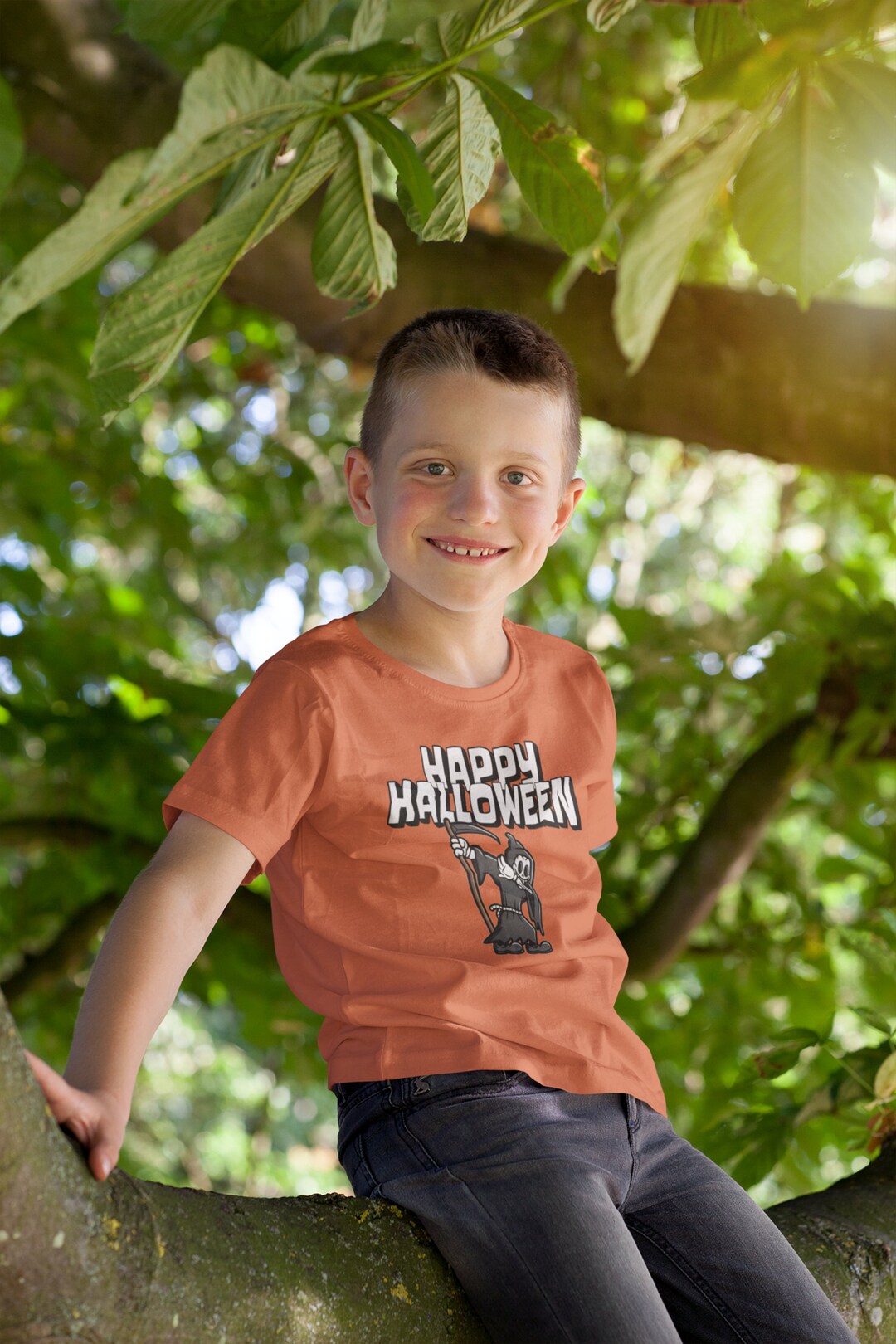 Kids Happy Halloween Grim Reaper Dabbing - Etsy