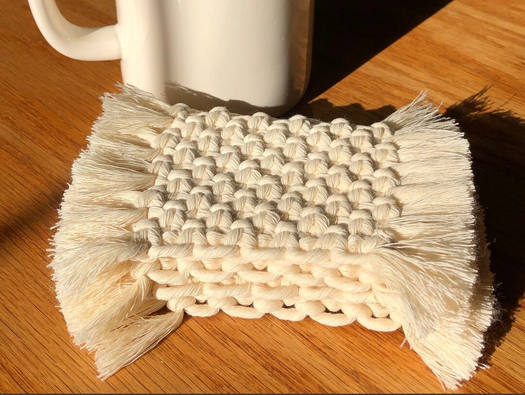 Macrame Coaster Gift Set - Etsy
