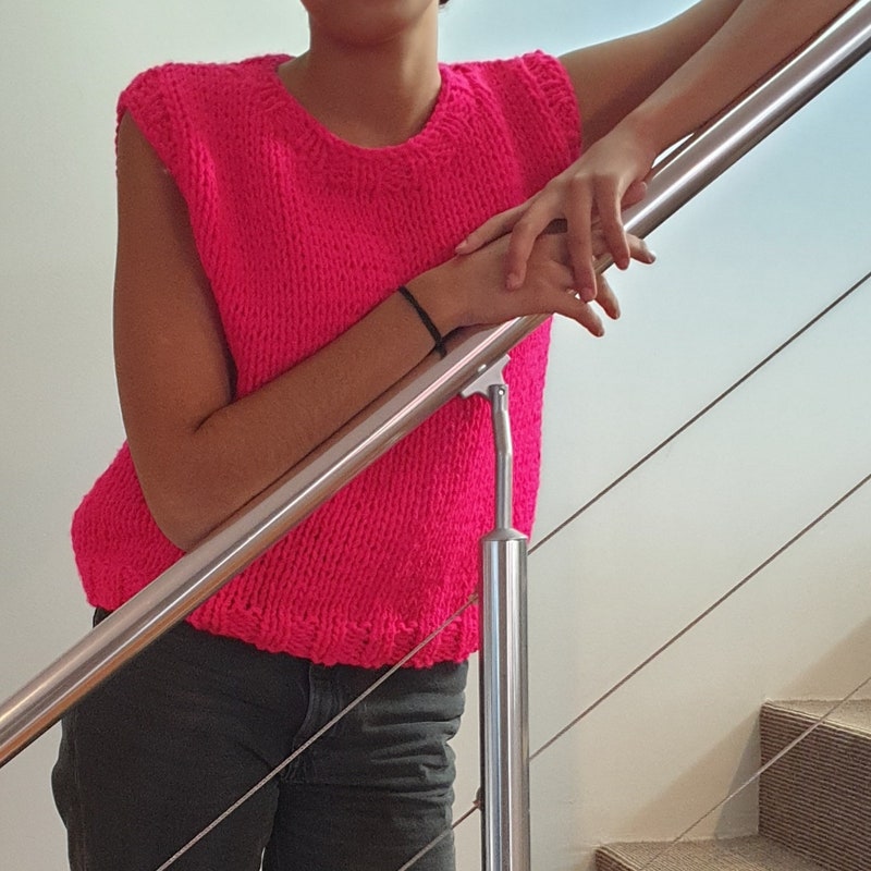 Neon Pink Tank Top - Etsy