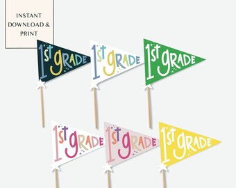 PRINTABLE Instant Download Digital Back to School Pennant Banner Flag ...