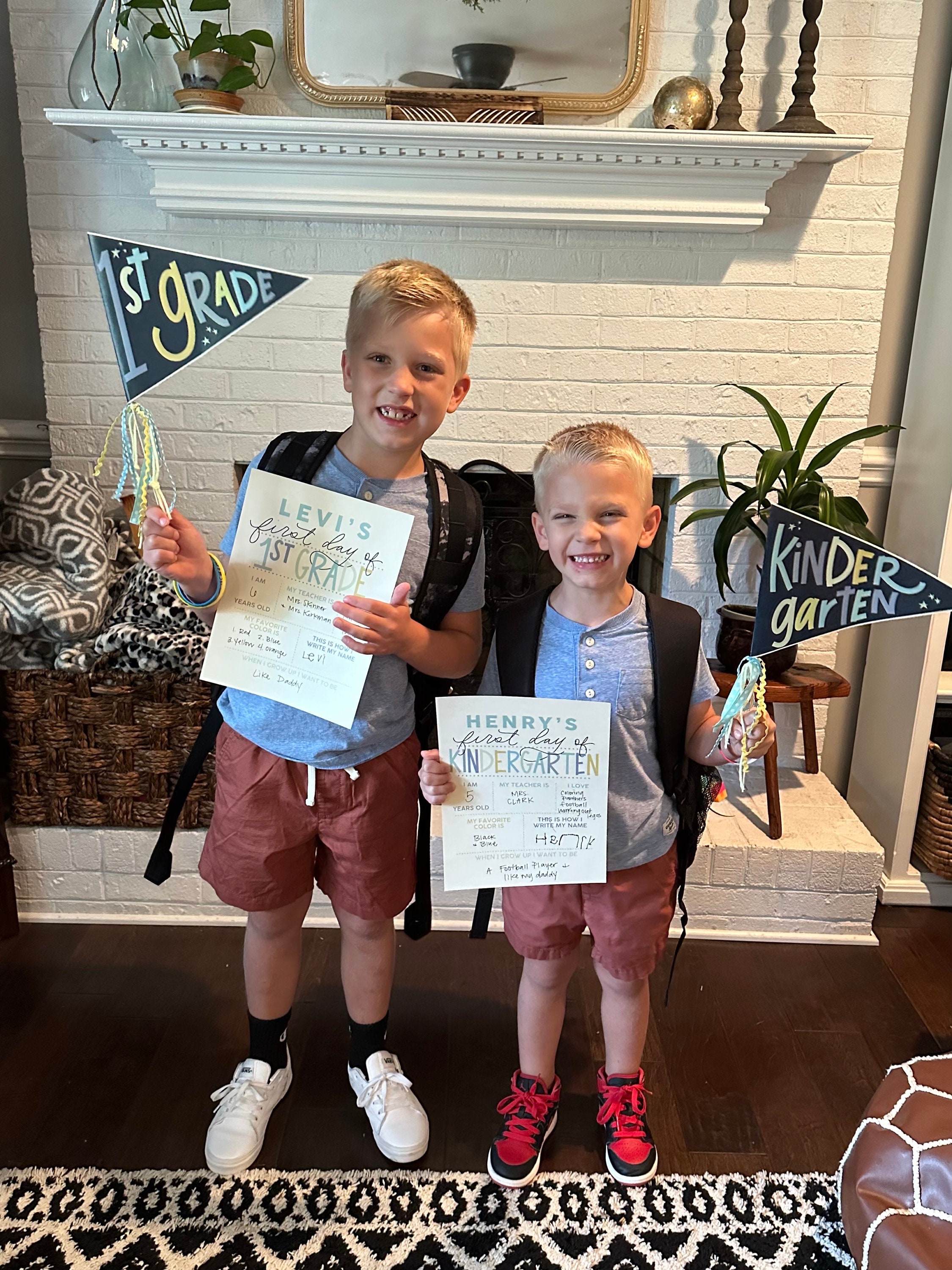 First Day of School Sign for Second Grade Pennant Flag for Back to ...