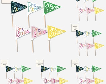 PRINTABLE Instant Download Digital Back to School Pennant Banner Flag ...