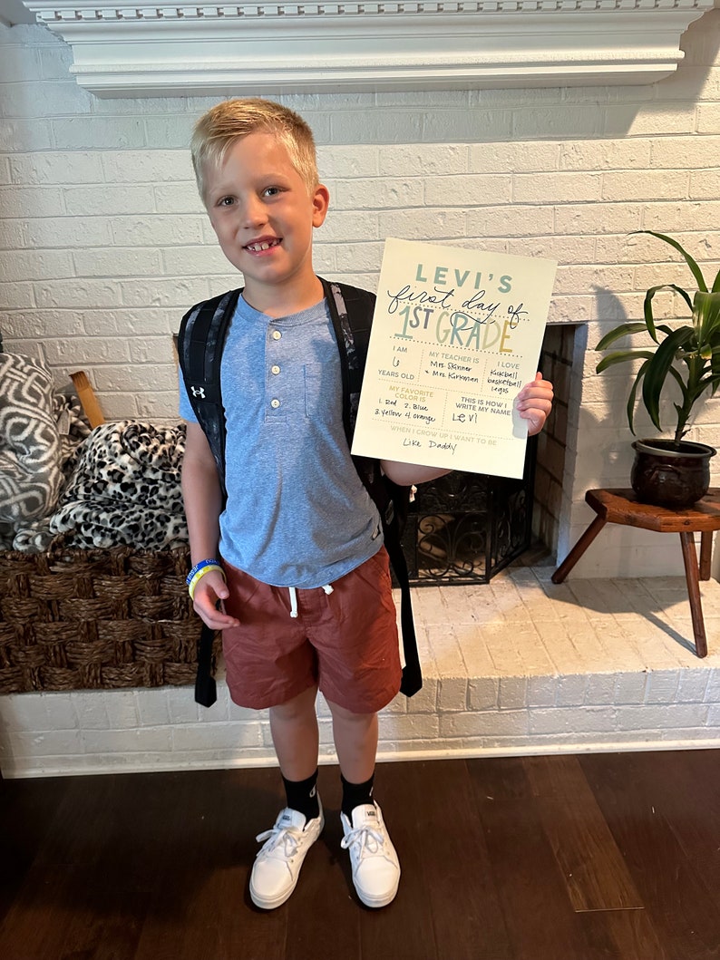 First Day of School Sign EDITABLE Sign for First Day Digital Download ...