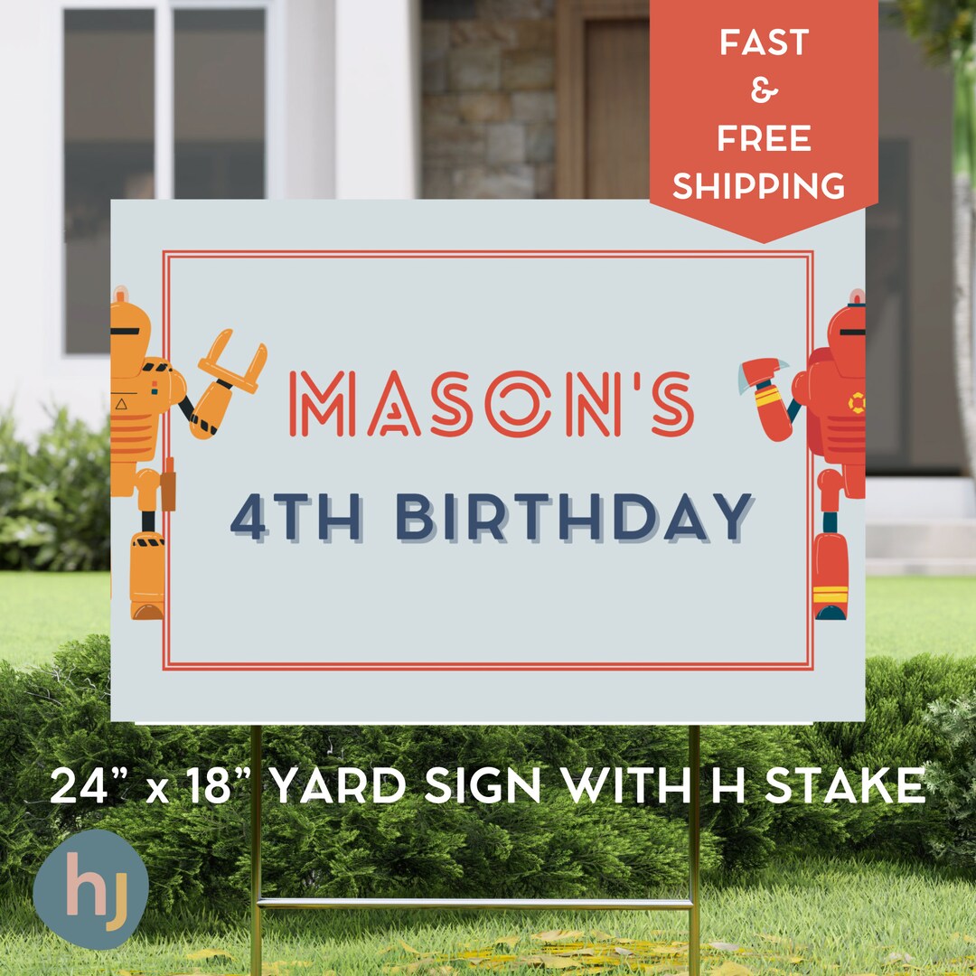 Rescue Bot Transformer Birthday Decor for Bday Party Yard Card - Etsy