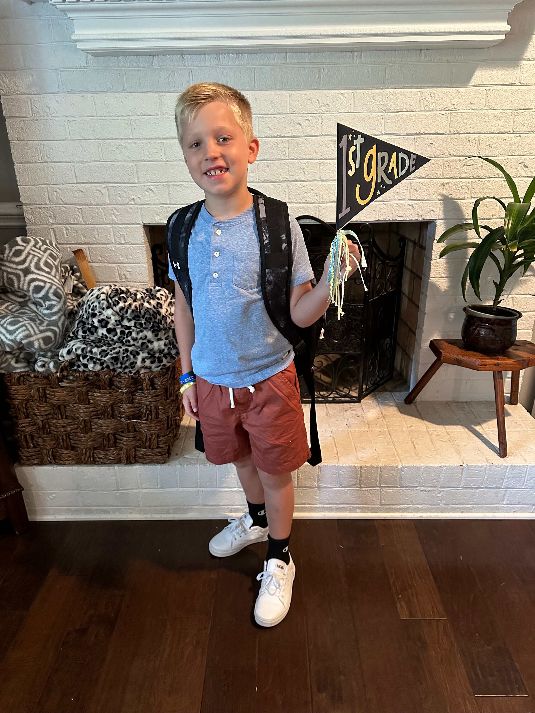 First Day of Preschool Pennant Flag for Preschool Sign for Back to ...