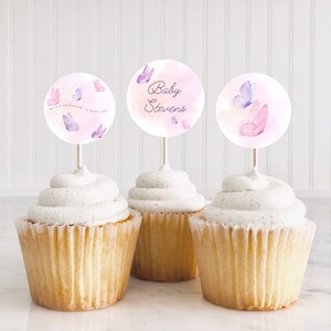 Enchanted Baby Shower Cupcake Toppers Enchanted Invitation EDITABLE ...