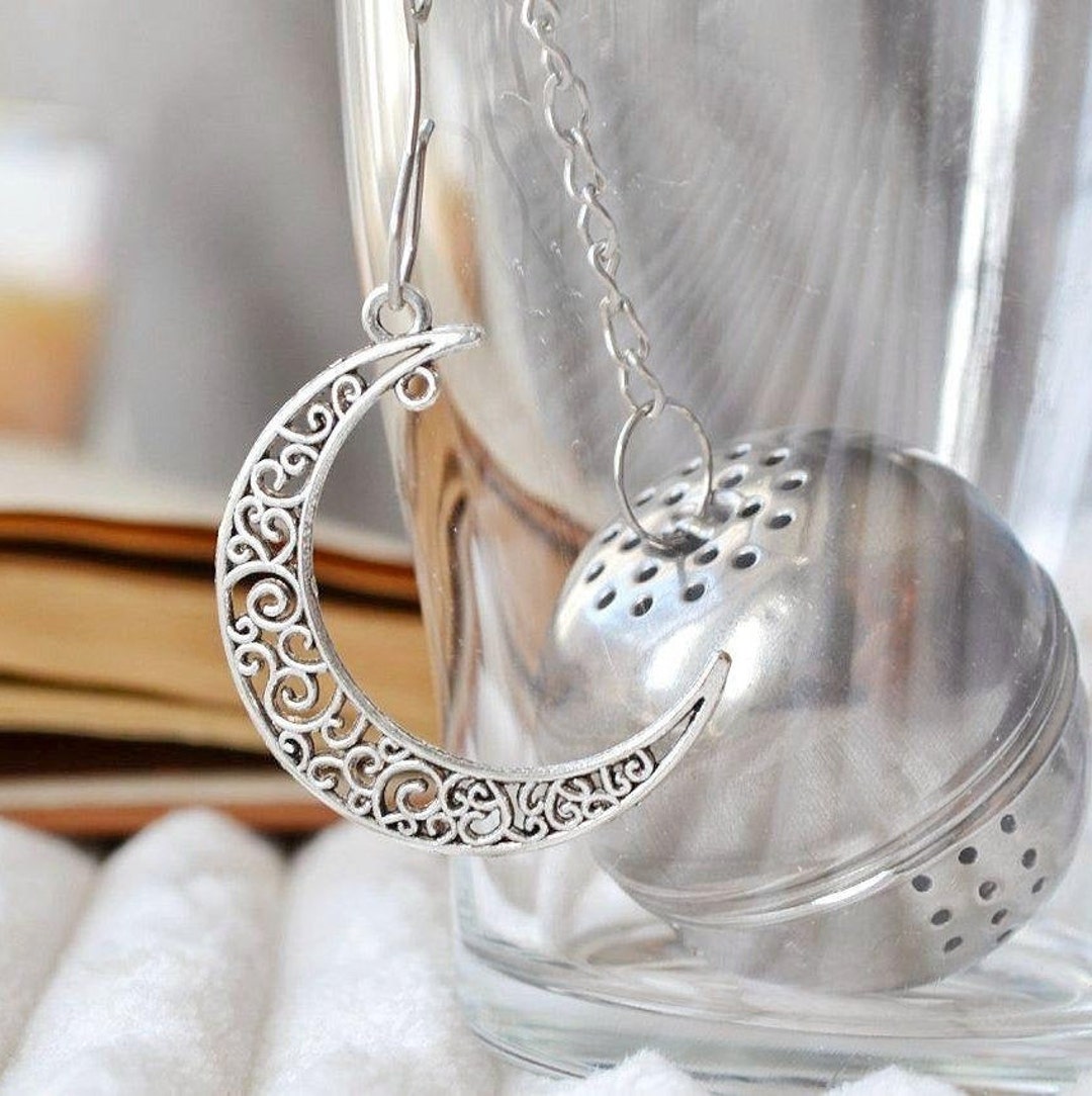 Tea Infuser With Crescent Moon Phase Charm Loose Leaf Tea Holder Tea ...