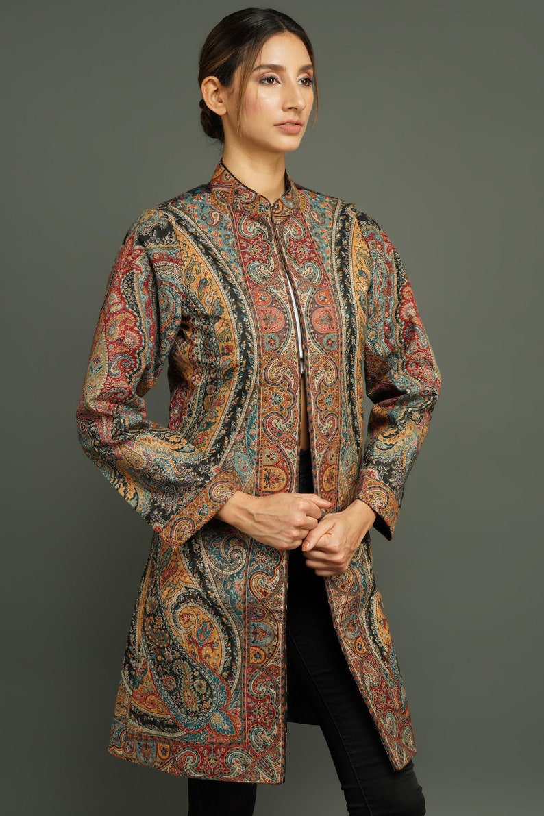 Women's Long Paisley Jacket | Stylish Bohemian Coat | Perfect for All ...