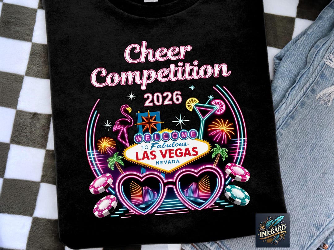 2026 2027 2028 2029 Las Vegas Cheer Competition PNG Shirt Sublimation ...