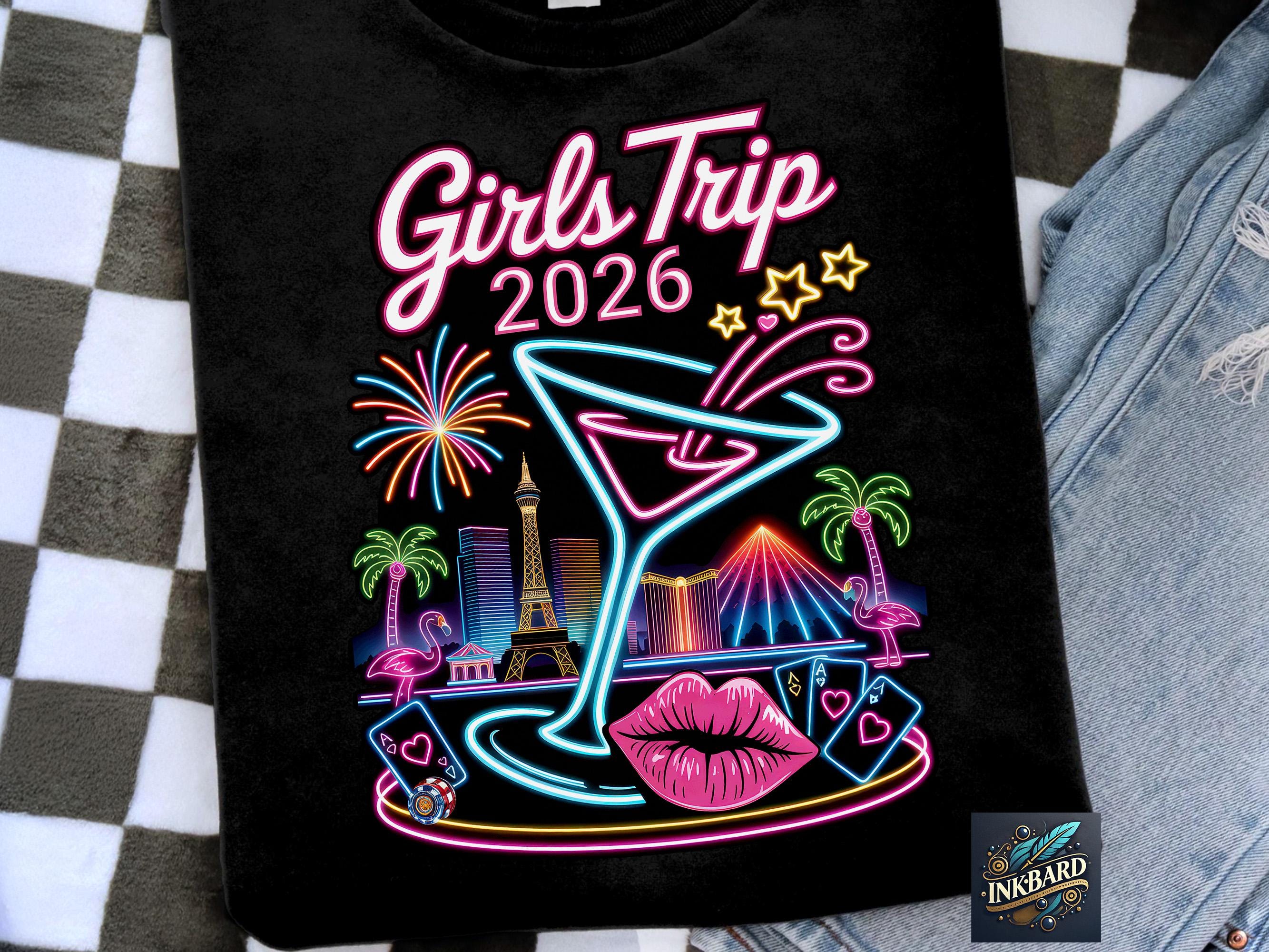 2026 2027 2028 2029 Girls Trip Las Vegas Vacation Sublimation Shirt ...