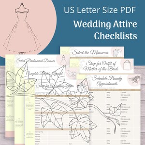 Wedding Attire Checklist Bundle - Etsy