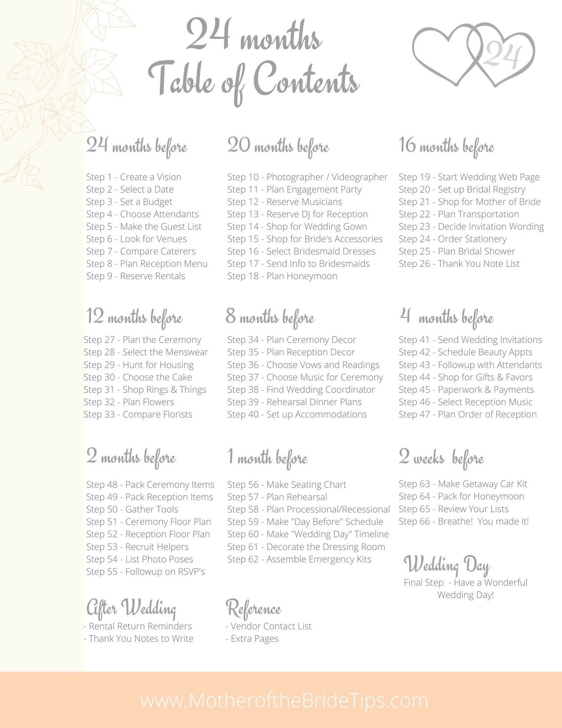 Step-by-step Printable Wedding Planner PDF Download Boho - Etsy