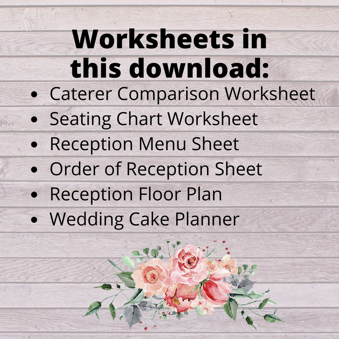 Reception Planning Checklists Bundle for Wedding Planner Notebook ...