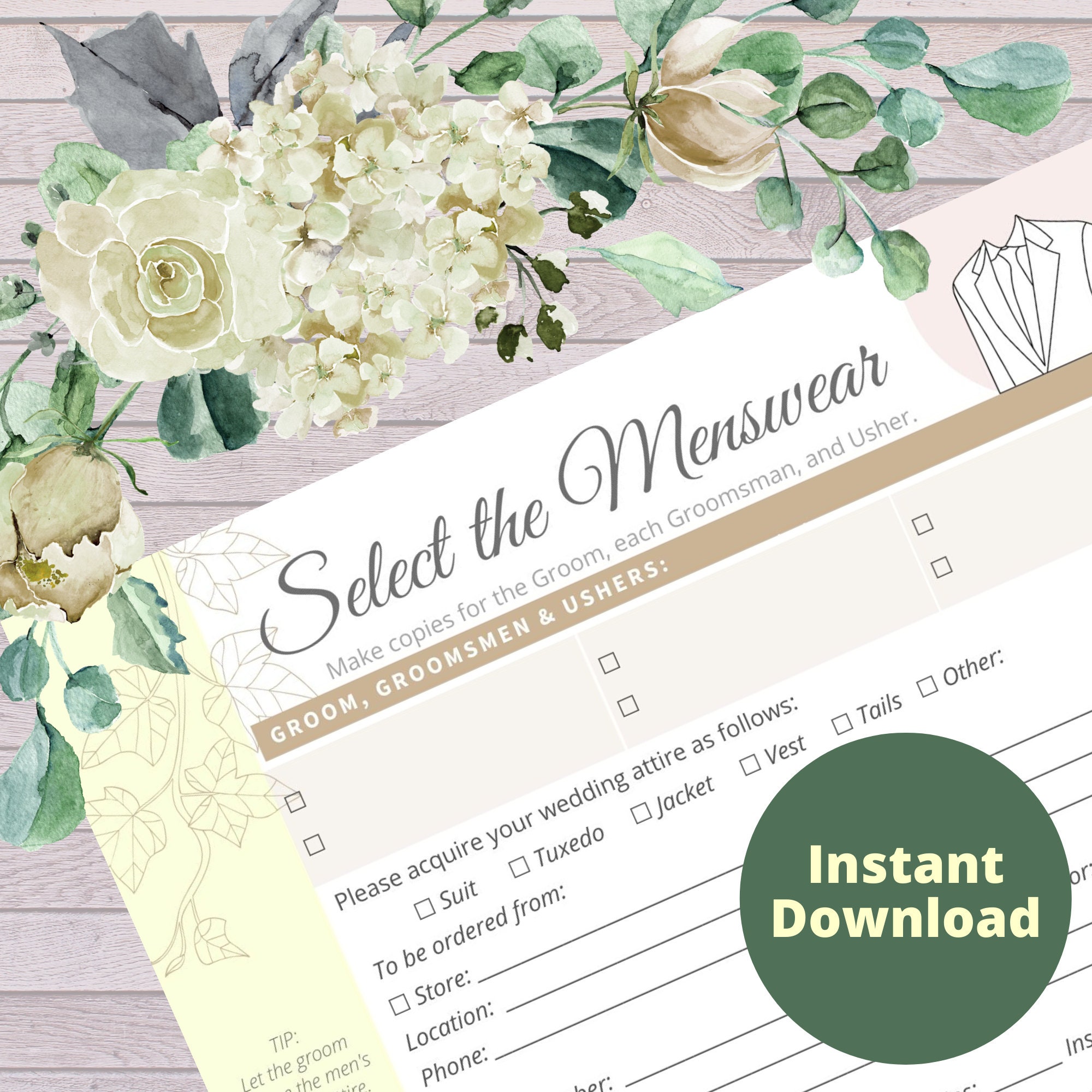 Wedding Attire Checklist Bundle - Etsy