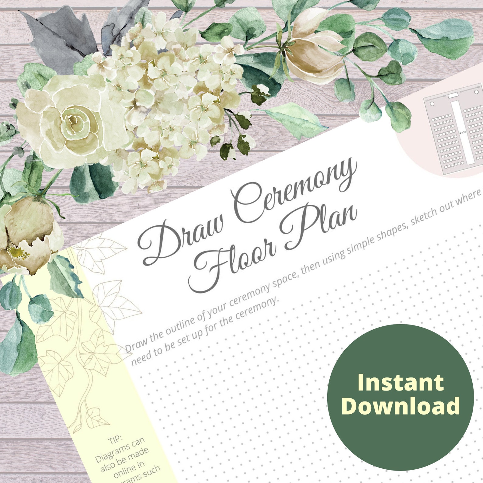 Wedding Ceremony Planning Worksheets Wedding Ceremony Folder Printable ...