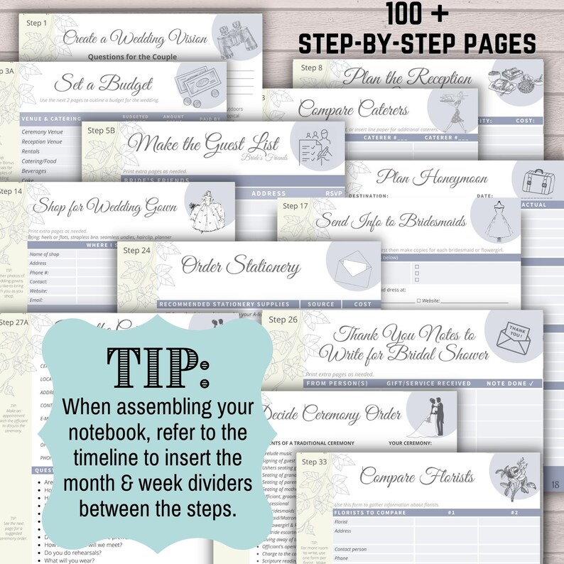 4-month Wedding Planner Printable Step-by-step Wedding Guide for Your ...