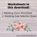 Wedding Vision Worksheets / Checklists Printable Download Pdf File to ...